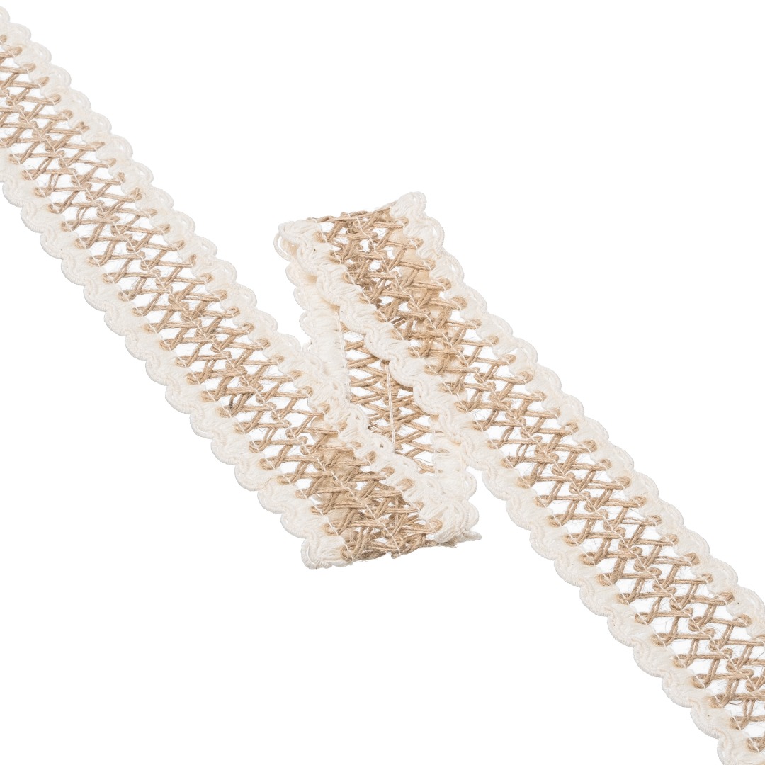 DOUBLE LADDER LACE 3,8cm JUTE/RAW 30m - FB do Brasil